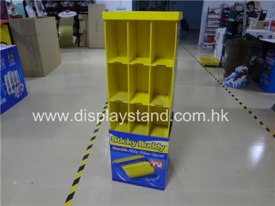 China O costume que grava o cartão do POP indica o amarelo reciclável para promove produtos à venda