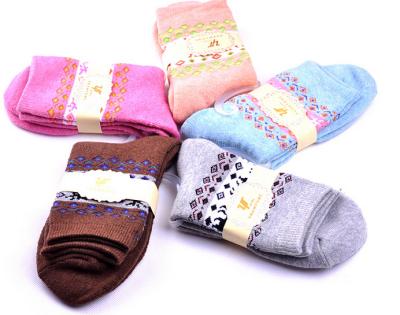 China Colorful design winter terry socks for women for sale