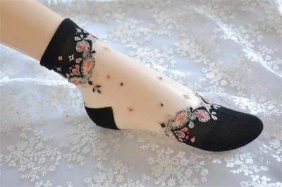 China Colorful design glass fiber socks for women for sale