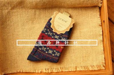 China Fancy christmas deer patterned design winter wool socks in competitive price for women for sale