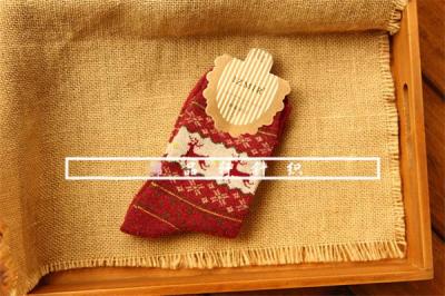 China Stunning christmas deer patterned design winter wool socks for women for sale