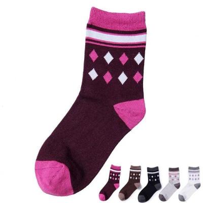 China 2015 Hot selling christmas diamond check patterned design wool socks for women for sale