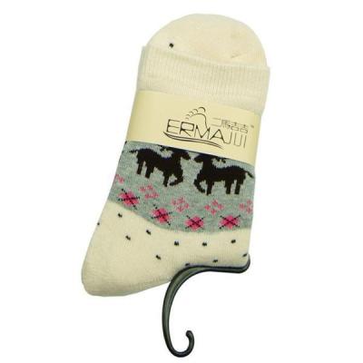China Colorful christmas deer patterned design cotton socks for women for sale