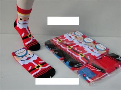 China High quality colorfast  cartoon christmas design winter breathable cotton socks for women for sale