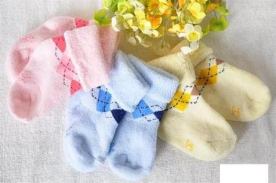 China High warmth knitted terry supersoft AZO-free cotton socks for baby for sale