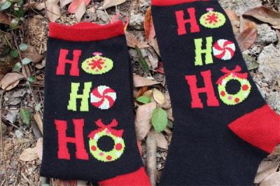 China Funky cute cartoon christmas patterned design anti-slip cozy cotton dress socks for sale