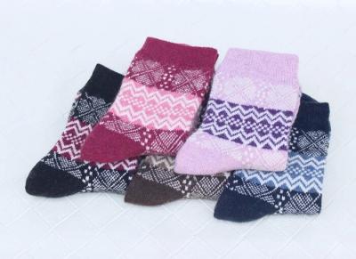 China Customized christmas patterned design cosy cotton high warmth winter socks for women for sale