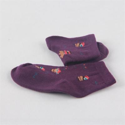 China Top quality christmas santa claus design thick cotton terry factory dress socks for baby for sale