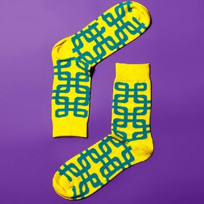 China 2016 Newest custom design crew combed cotton mid calf length athletic dress socks for men for sale