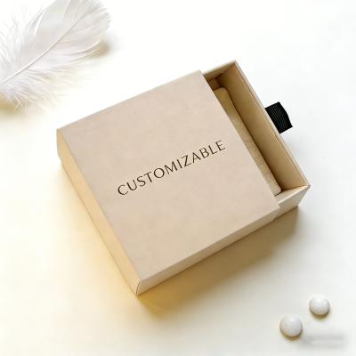 China Elegant Jewelry Paper Box crafted from greyboard mounted specialty paper with hot stamping embossing customizable size flexible MOQ for packaging for sale