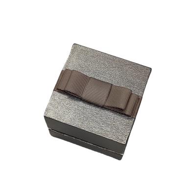 China Rigid grey board Jewelry Paper Box wrapped with specialty art paper customizable dimensions for packaging of rings necklaces and earrings for sale