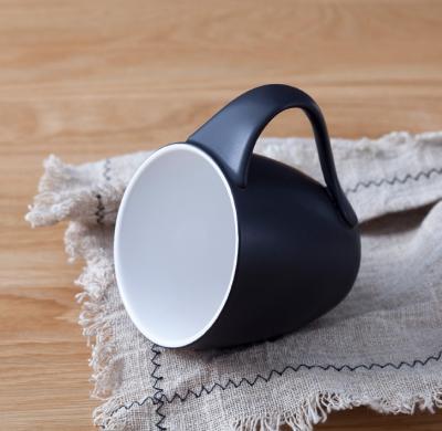 China Contact Supplier  Chat Now!  Wholesale sublimation porcelain bulk glossy coffee and tea black ceramic mug 12OZ for sale