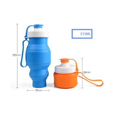 China Folding Foldable Collapsible Water Plastic Bottle Bag For Outdoor Sport Water Bottle for sale