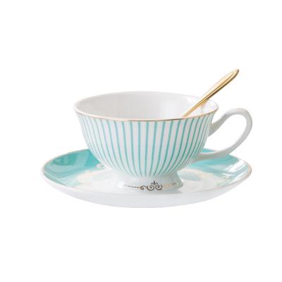 China Rural Little Rose Pattern Perfect English Afternoon Tea Coffee Cup Saucer Sets for sale