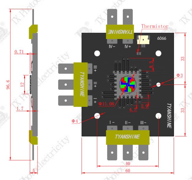 Motores integrados RGBW 250Watt do diodo emissor de luz de Multichip para a iluminação da fase