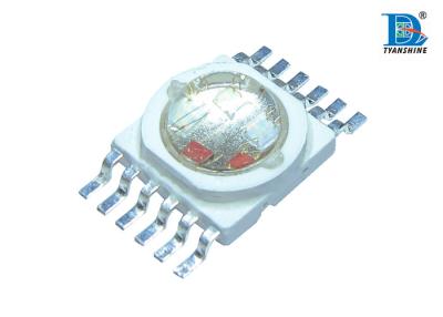 중국 백색 5500 - 1의 광속 각 140°에서 8000K 1400mA 10W LED 다이오드 다색 4 판매용