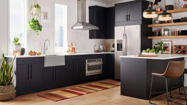 U-shape kitchen cabinet overview