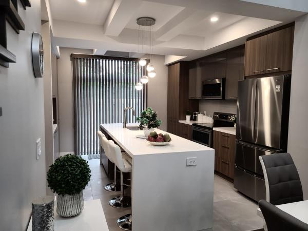 Quality Italian Style Melamine Kitchen Cabinet Modern Grey Kitchen Cabinets for sale