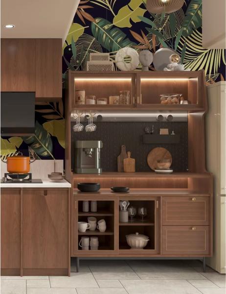 Quality Modern Waterproof Veneer Kitchen Cabinets | Custom-Sized Plywood Base for Home Renovation Projects for sale