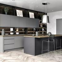 China Interior Designs Lacquer Kitchen Cabinet Flat Quartz  Nordic Kitchen Cabinet for sale