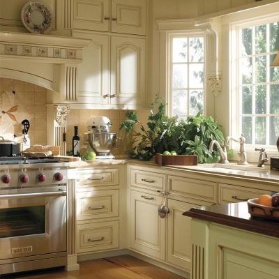 open kitchen cabinet