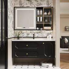 China European Style Modular Contemporary Luxury Makeup Bathroom Vanity Cabinet Complete Combo Set for sale