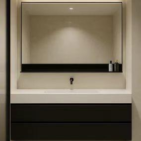 China Modern LED Light Bathroom Vanity Cabinet Solid Plywood Bathroom Storage Cabinet for sale