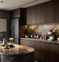 Quality Modern Waterproof Veneer Kitchen Cabinets Custom Size Plywood Base for Home for sale