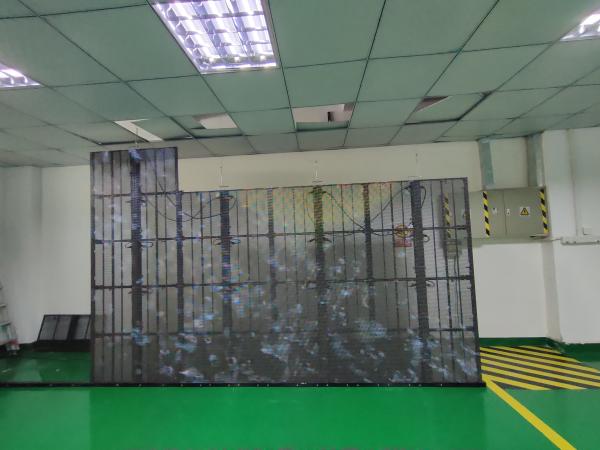 Quality Indoor Square LED Transparent Screen 20mm With Viewing Angle 140 for sale