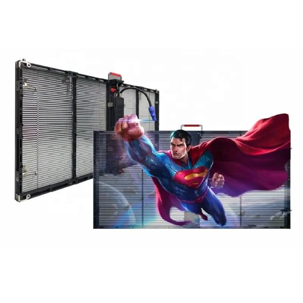 Quality Box Grille Transparent Film Screen Self Adhesive Advertising LED Grille Display for sale