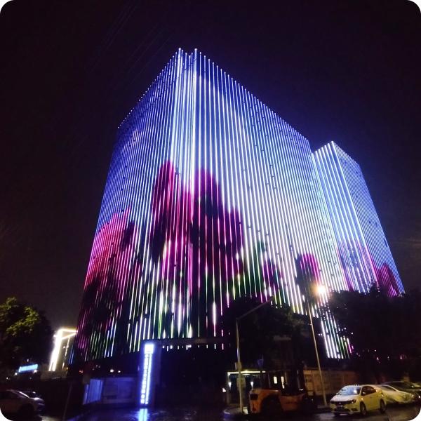 Round Led Pixel Module Light String DC 24v For Building