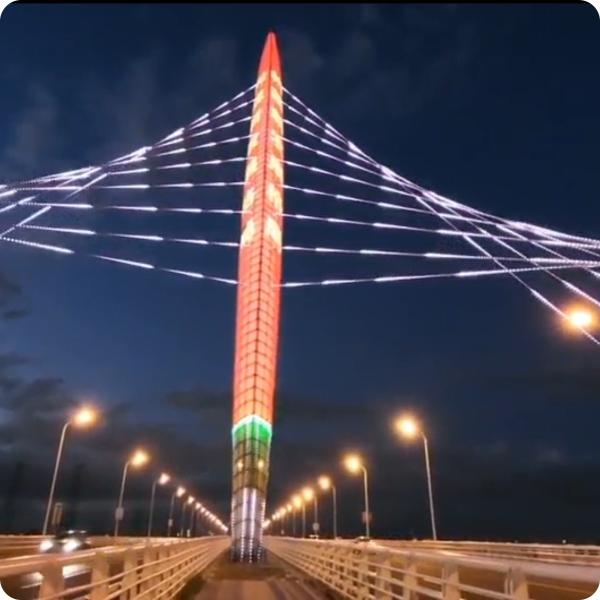 Outdoor Reclame LED Mesh Screen 20 mm voor landschapsverlichting