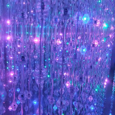 China Crystal 3D Pixel Led Chain With 12.1 Lm/W Luminous Efficiency Full Color for sale
