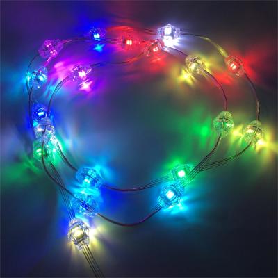 China Crystal 3D Pixel Led Chain With 12.1 Lm/W Luminous Efficiency Full Color for sale