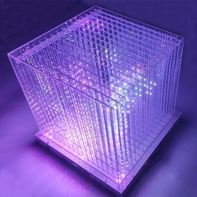 China 3D Light Cube Luminous  50000 Working Hours Perfect 3D exhibition cabinet for sale