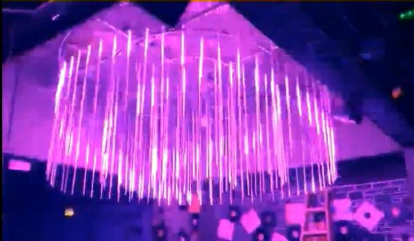 Bars KTV Hotels RGB 3D Meteor Tube Lights 360° Viewing Angle  3D meteor tube