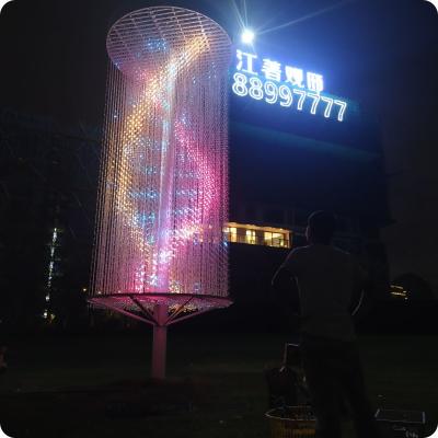 China 3D Pixel Light Art Museum Shopping Mall Square Museum Lighting Decoration for sale