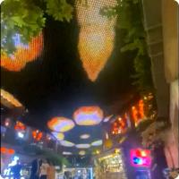 China Video Function Transparent LED Mesh Screen Dispaly PVC Material Foldable for sale