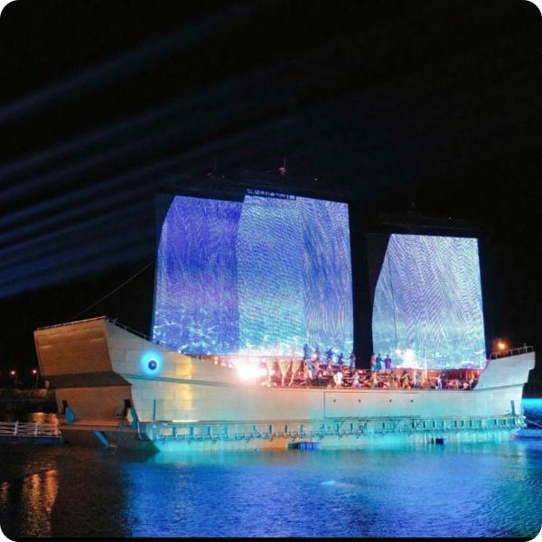 Quality Custom RGB Outdoor Indoor Led Square Mesh Screen Waterproof for sale