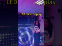 Panneau publicitaire électronique écran LED maillage transparent pliable étanche