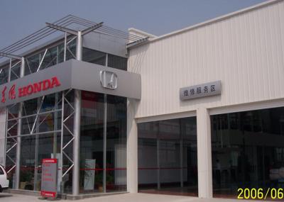 Cina Centro espositivo della costruzione della sala d'esposizione dell'automobile dell'inquadratura d'acciaio con la tenda di vetro in vendita