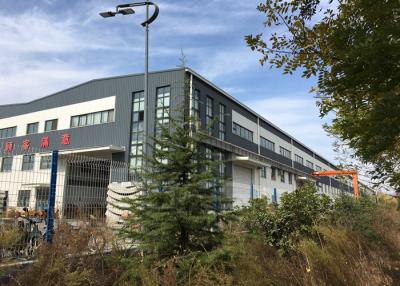 China Multi-span huge steel structure workshop with mezzanine office room for sale
