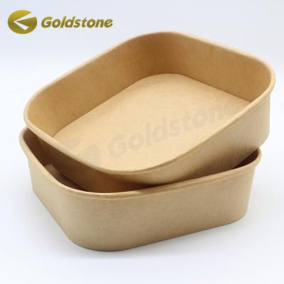 Cina Eco-Friendly Kraft Bakery Supplies Paper Food Bowls With PLA Cup in vendita