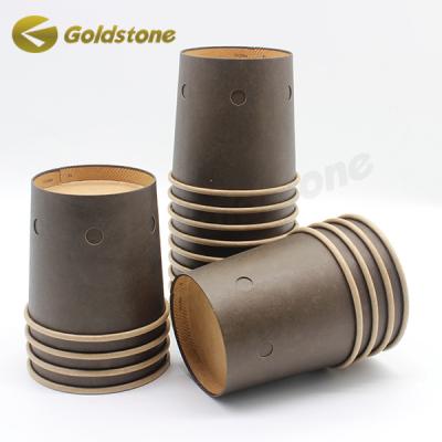 China 5 Gal Brown Paper Bucket Single Wall Paper Bucket Fried Chicken Bucket 5 Gallons for sale