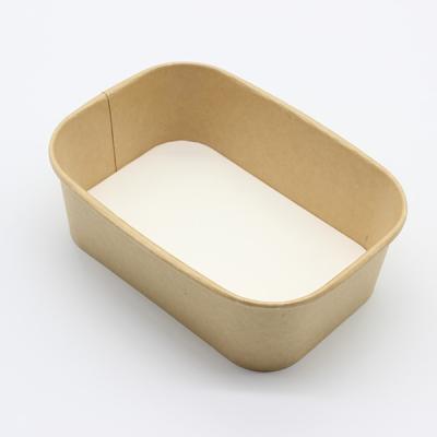 Cina 500 ml di scodelle di carta rettangolari per insalate, alimentari e versatili in vendita
