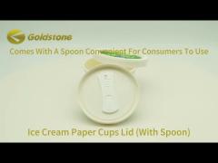 Biodegradable Ice Cream Paper Cups Customizable  Paper Sundae Cups 4oz