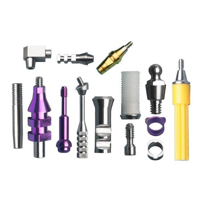 Dental Implant Abutment Titanium Alloy Retaining Screws Straight Plural Abutment Precision Machining Part