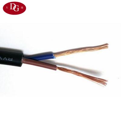 China Electrical Appliances RVV Multi Core Copper Cable 2C 2 Core Bare 0.5mm 0.5mm 1.0mm 1.5mm 2.5mm for sale