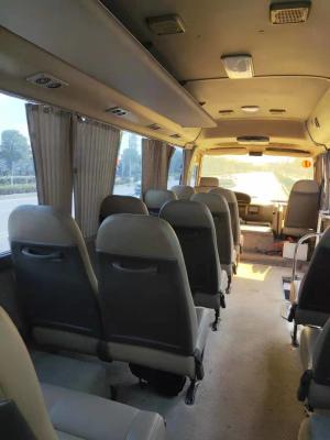 China 1HZ Engine Diesel Mini bus Used Toyota Coaster Bus Grey Color 25 30 Passenger other color white brown golden for sale for sale