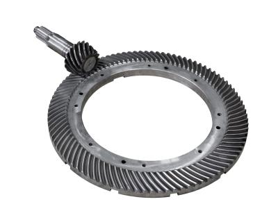 China Durable Large Diameter Spiral Bevel Gear Set for Vertical Cement Mill with HRC45-62 Hardness for sale